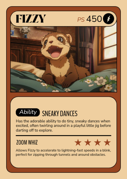 Placeit - Trading Card Generator Featuring a Cute Prairie Dog ...