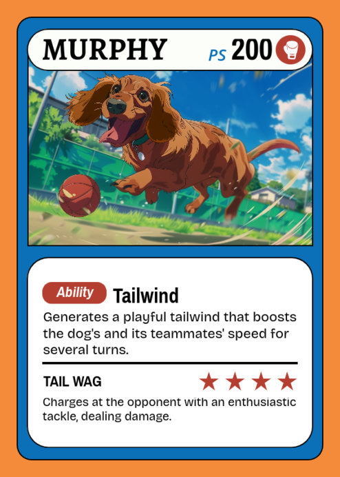 Placeit - Trading Card Template Featuring a Playful Dog Illustration ...