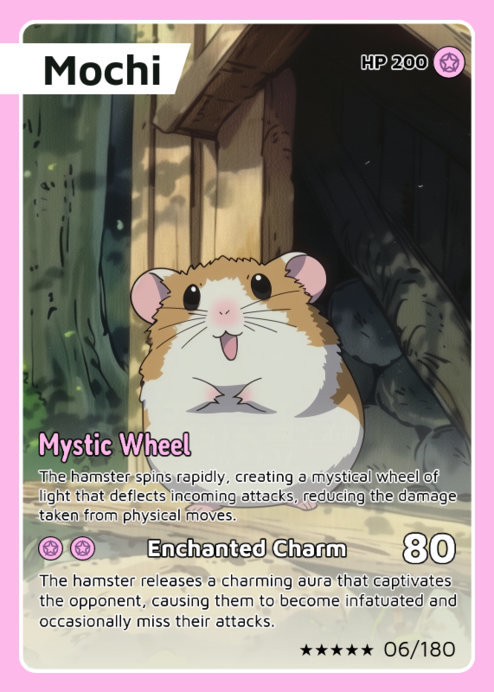 Placeit - Trading Card Design Template with a Charming Hamster and ...