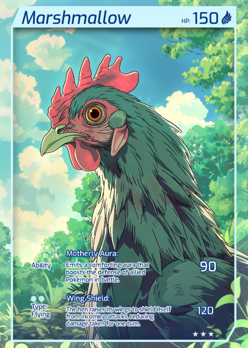Placeit - Trading Card Design Creator with a Rooster Illustration with ...