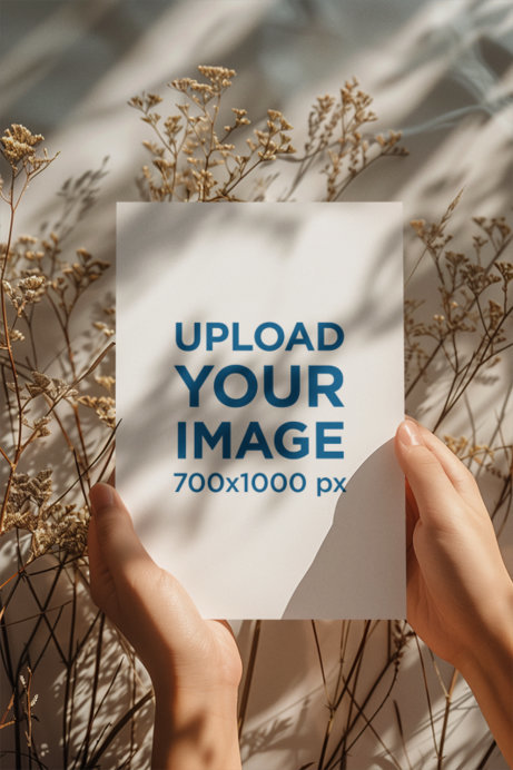 Placeit - AI-Generated Mockup of a Person Holding a Greeting Card ...