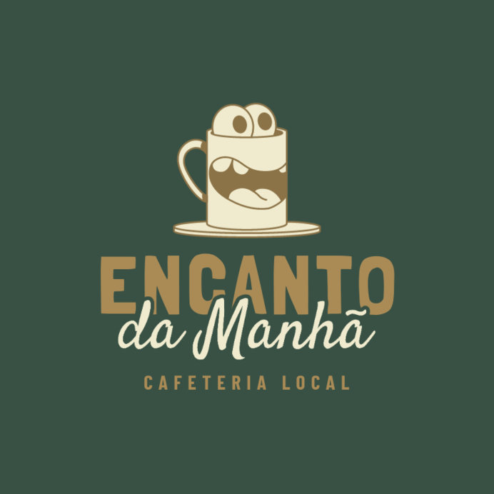 Placeit - Logo Template for a Local Coffee Shop Featuring a Funny Cup