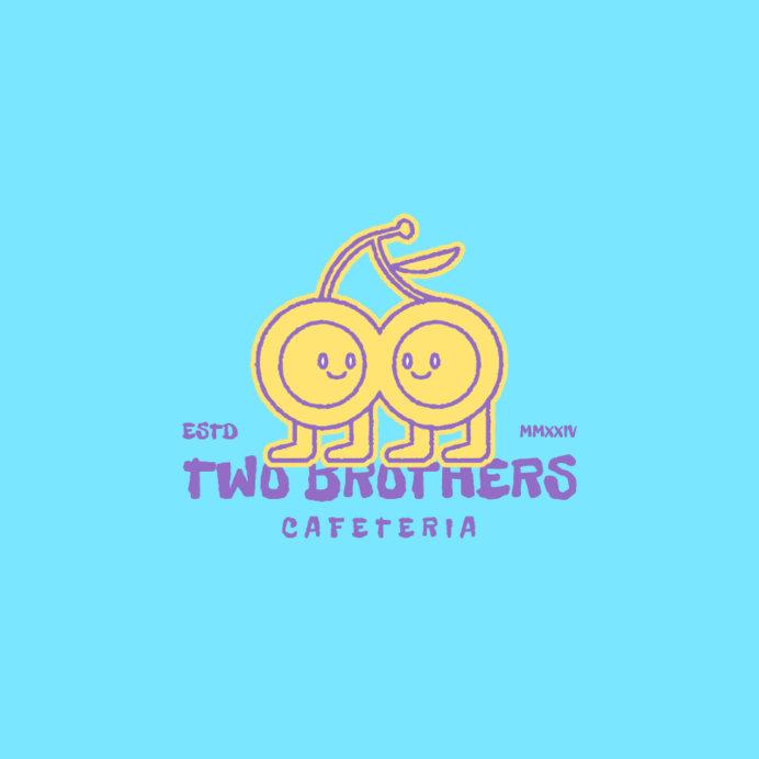 Placeit - Cafeteria Logo Maker Featuring Two Smiling Characters