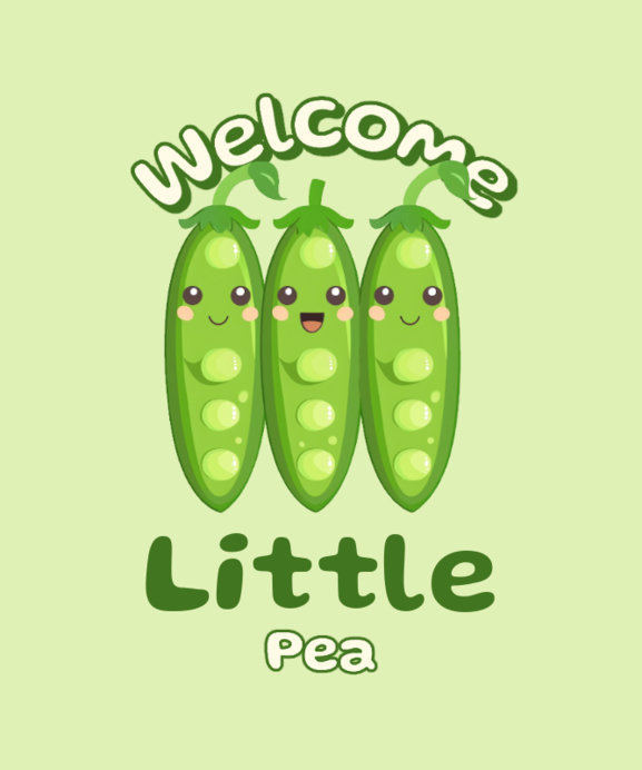 Placeit - T-Shirt Design Template With a Cartoonish Pea-Pod Family Graphic