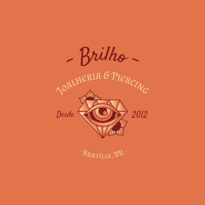 Placeit - Logo Maker for a Piercing Parlor With an Illustrated Diamong ...