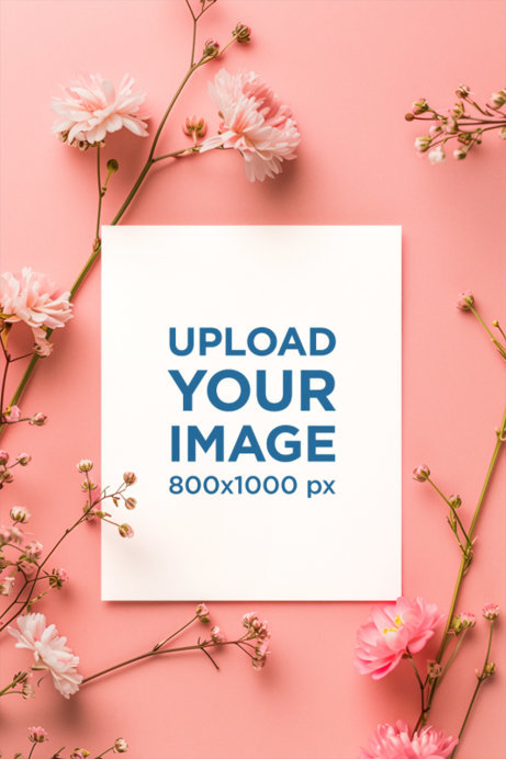 Placeit - Mockup of an AI-Created Greeting Card Lying on a Background ...