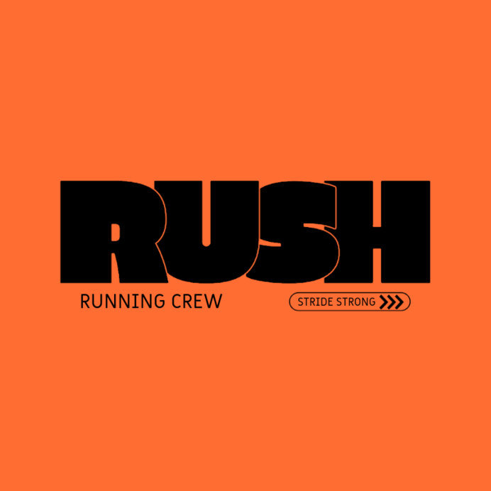 Placeit - Running Crew Logo Generator Featuring a Chunky Typography