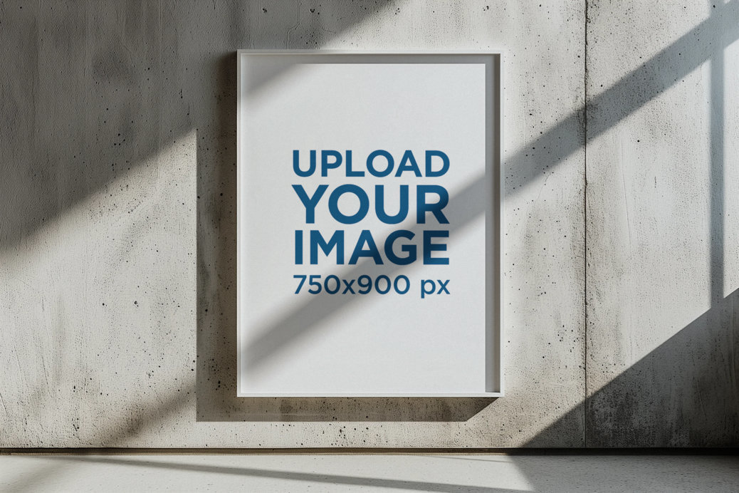 Placeit - AI-Generated Mockup of a Vertical Art Print Placed on a Wall ...