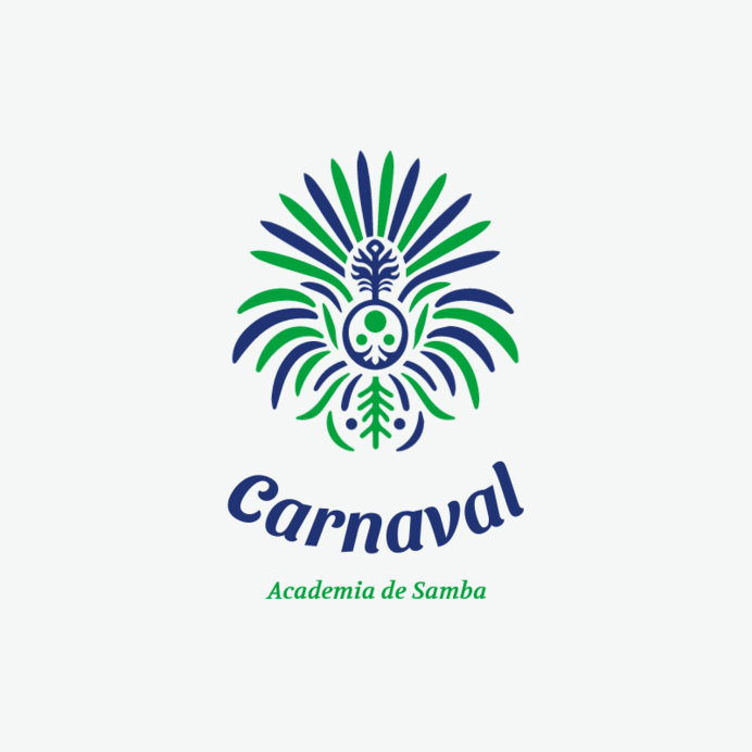Placeit - Logo Generator for a Samba Academy with a Carnival Ornament