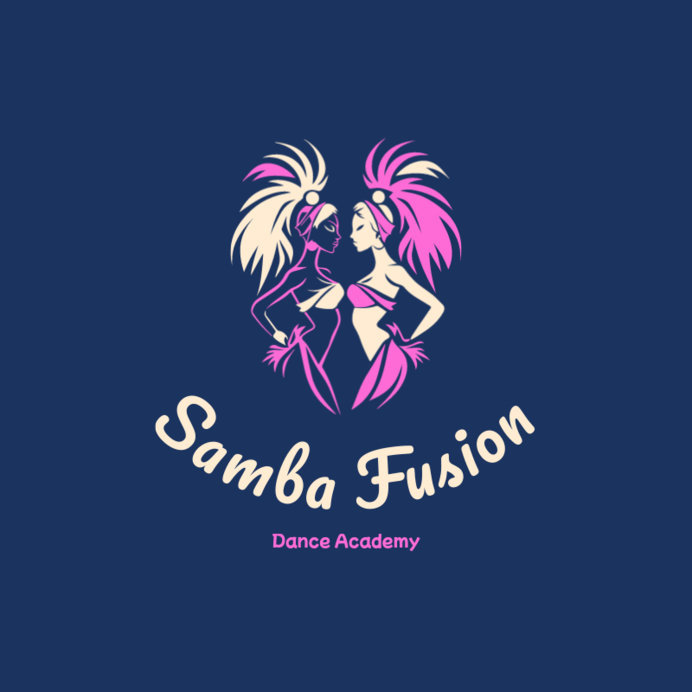 Placeit - Colorful Logo Creator for a Samba Dance Academy