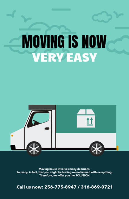 Placeit - Customizable Promotional Flyer Template for Moving Companies