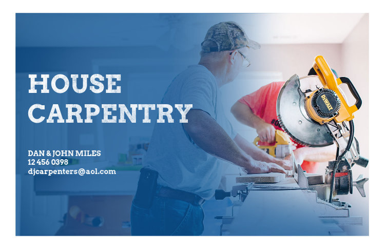 Placeit - Horizontal Flyer Template to Promote Carpentry Work