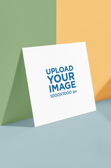 Placeit - Greeting Card Mockup Featuring an AI-Generated Colorful ...