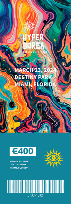 Placeit - Event-Themed Ticket Design Generator for a Music Fest