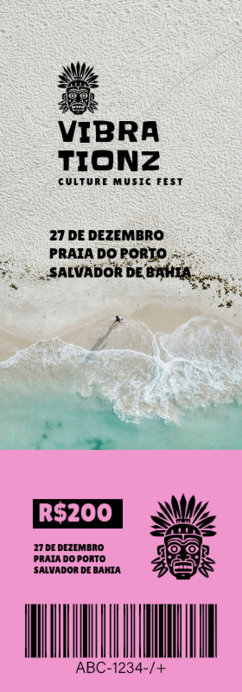 Placeit - Ticket Design Template for a Culture and Music Festival