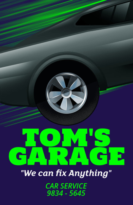 Placeit - Online Flyer Maker for a Car Garage with Vector Graphics