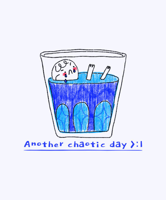 Placeit - T-Shirt Design Template Featuring a Chaotic Day Phrase