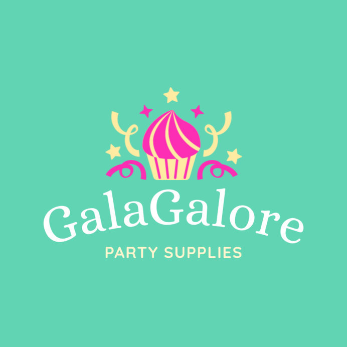 Placeit - Party Store Logo Generator Featuring a Festive Cupcake Graphic