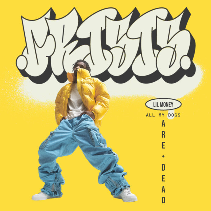 Placeit - Hip Hop Album Cover Template Featuring a Rapper and a ...