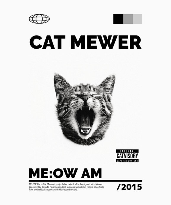 Placeit - Parody T-Shirt Design Creator with a Meowing Cat Inspired by ...