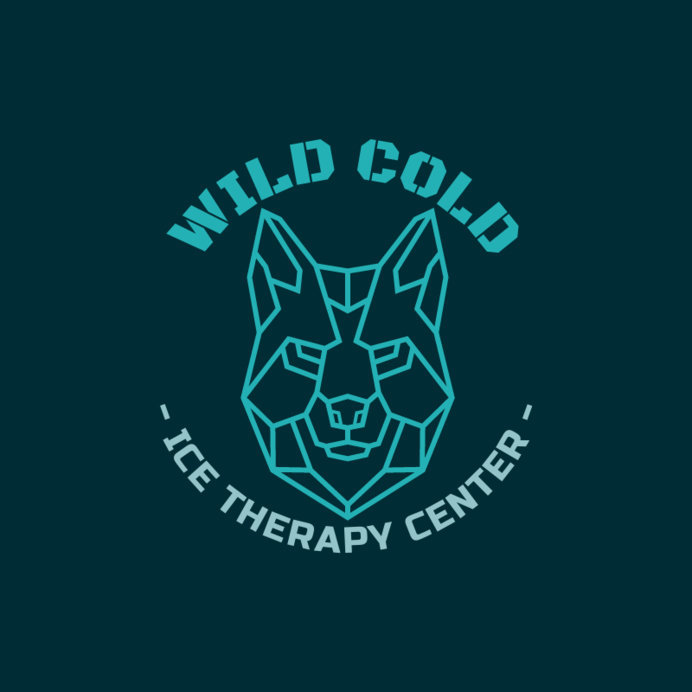 Placeit - Ice Therapy Center Logo Creator with an Abstract Animal Head