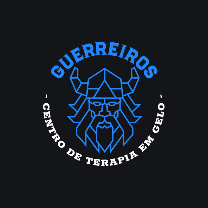 Placeit - Wellness Ice Bath Center Logo Template with a Viking Head