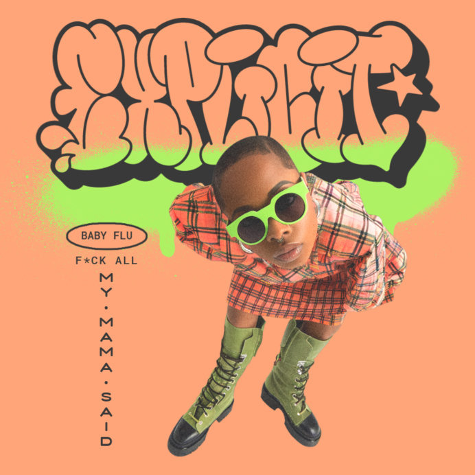 Placeit - 90s Hip Hop-Inspired Album Cover Generator for a Female Rapper