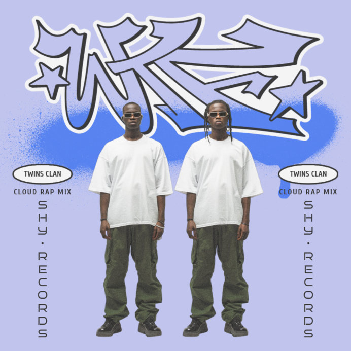Placeit - Album Cover Maker for a Hip Hop Duo Featuring Graffiti-Style ...