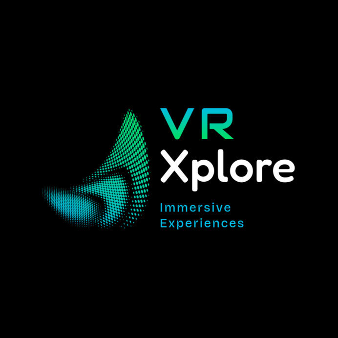 Placeit - Immersive Experiences Logo Template with Abstract Graphics