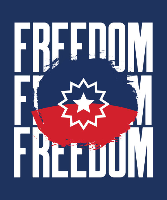 Placeit - T-Shirt Design Maker Featuring a Freedom Theme for Juneteenth