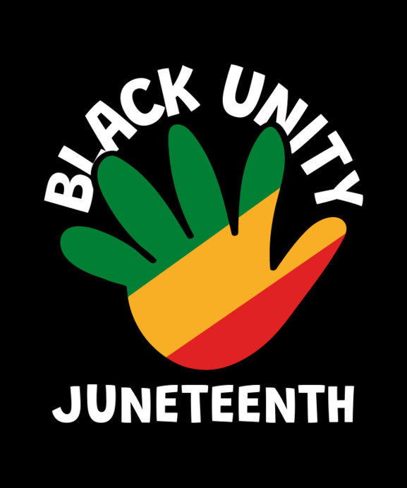 Placeit - T-Shirt Design Creator for Juneteenth Featuring a Hand with a ...