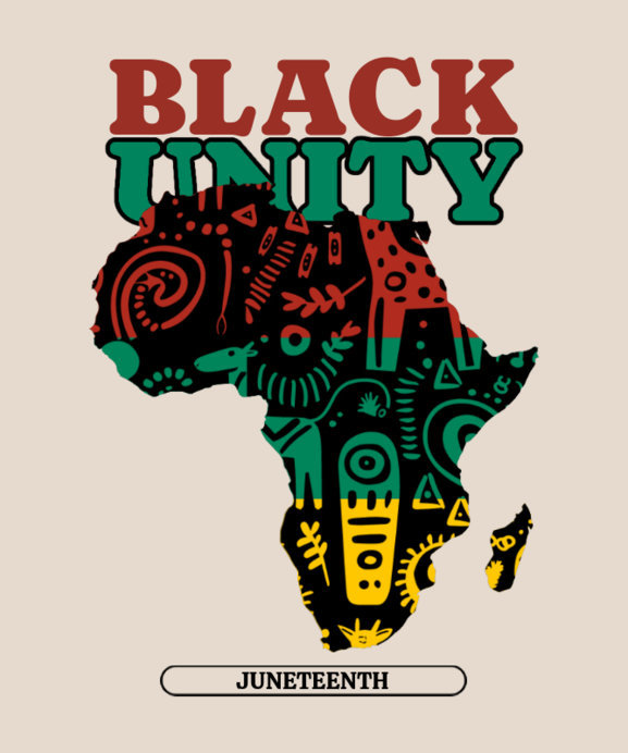 Placeit - T-Shirt Design Creator With a Black Unity Quote for Juneteenth