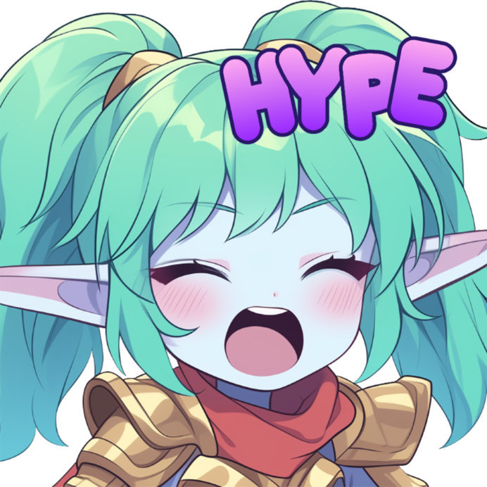 Placeit - Illustrated Twitch Emote Template With a Hype Character ...
