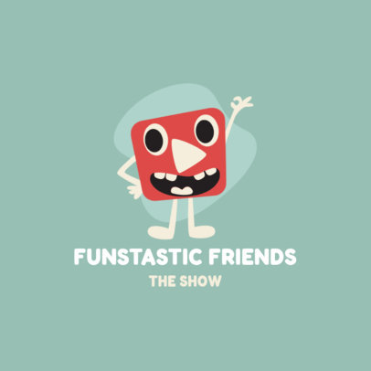 Placeit - Logo Template with a Friendly Cartoon for a Children's Channel