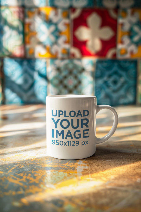 Placeit - Mockup of an AI-Generated Coffee Mug Placed in Front of ...