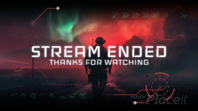 Placeit - Stream-Ended Twitch Screen Video Generator for Shooter Gamers