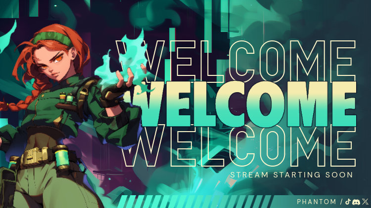 Placeit - Twitch Screen Template With a Fictional Female Graphic for ...