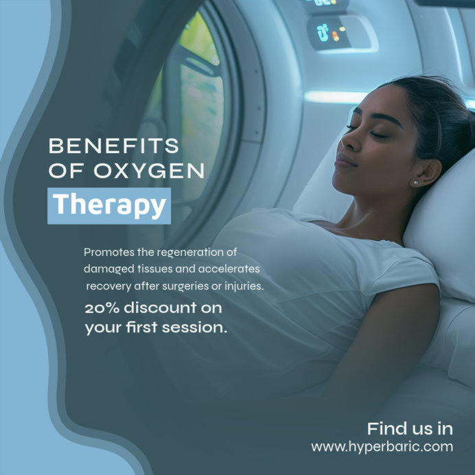 Placeit - Instagram Post Template Featuring the Benefits of Oxygen Therapy