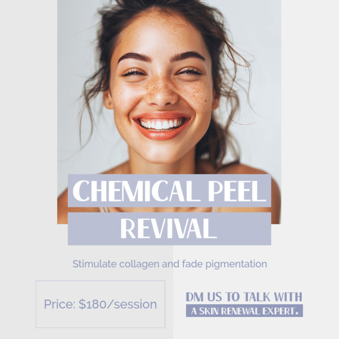 Placeit - Beauty Instagram Post Maker Featuring a Chemical Peel Revival ...