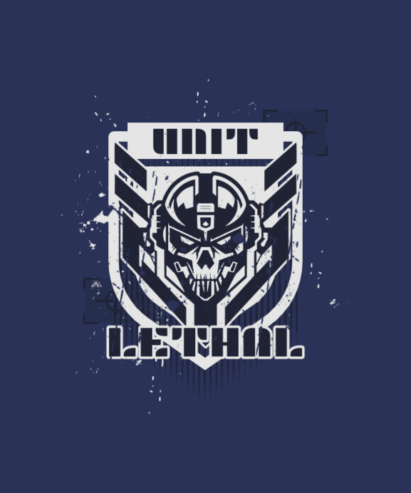 Placeit - T-Shirt Design Template Featuring a Military Emblem with a ...