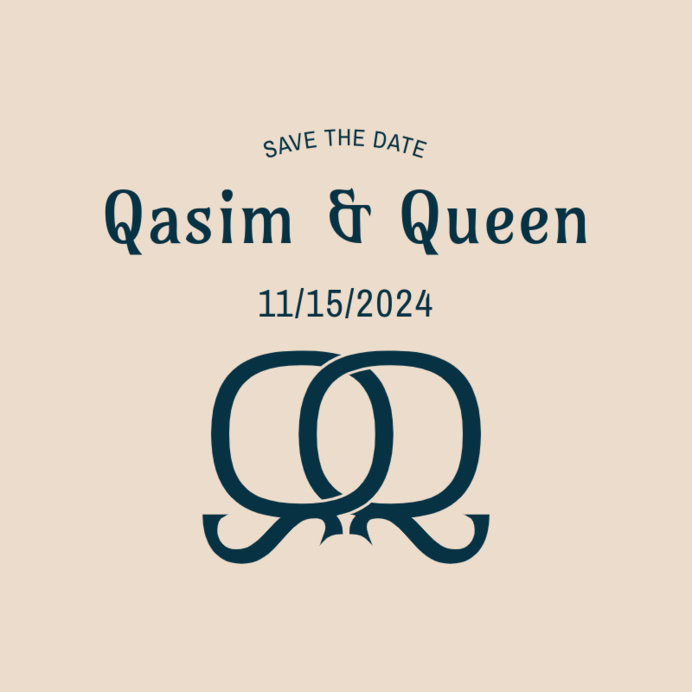 Placeit - Logo Template for a Wedding Featuring Interlocking Letters