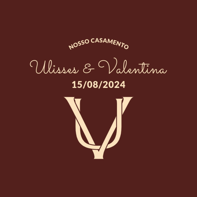 Placeit - Wedding Logo Maker Featuring Interlocking Letters