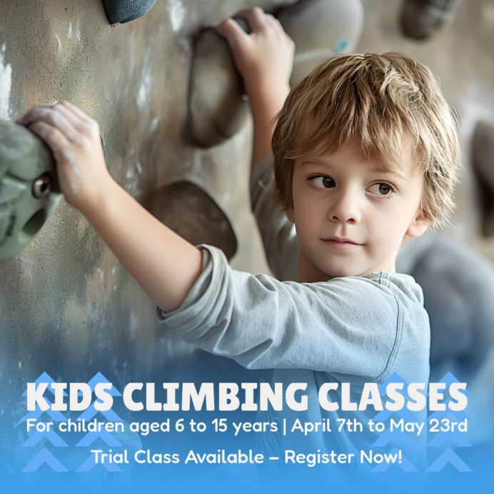 Placeit - Instagram Post Template with an Ad for Kids' Climbing Lessons