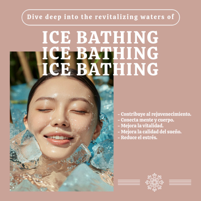 Placeit - Instagram Post Generator Featuring a Cold-Water Therapy Theme