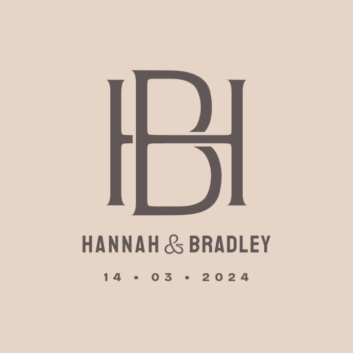 Placeit - Monogram Logo Maker for a Wedding Event