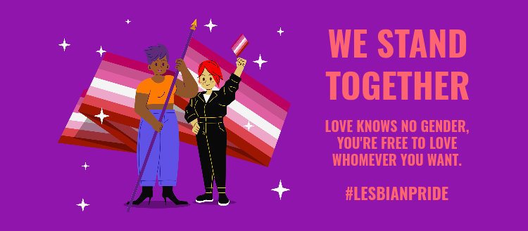 Placeit - LGBT Facebook Cover Design Template Featuring Illustrated ...