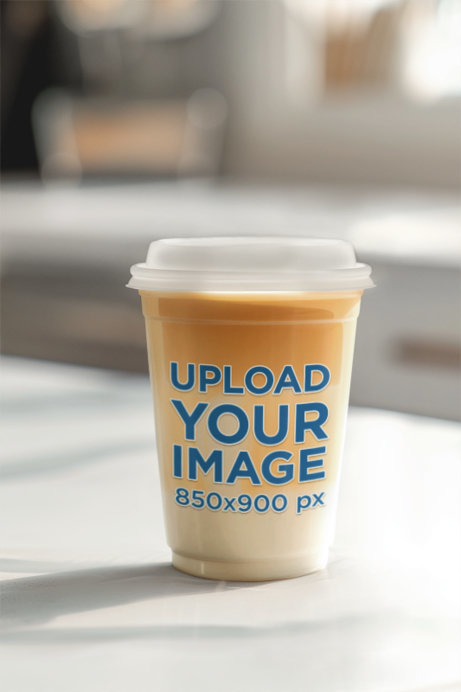 Placeit - Mockup of an AI-Generated Sipper Glass Filled With an Iced ...