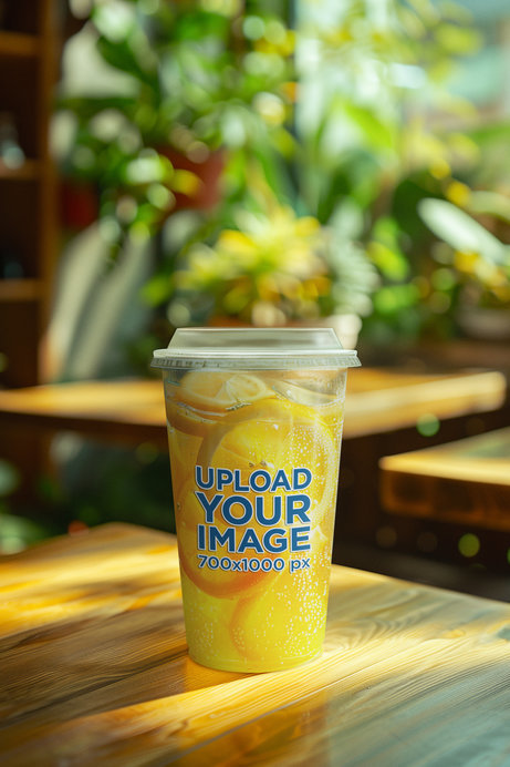 Placeit - Mockup of an AI-Generated Sipper Glass Filled With an Orange ...