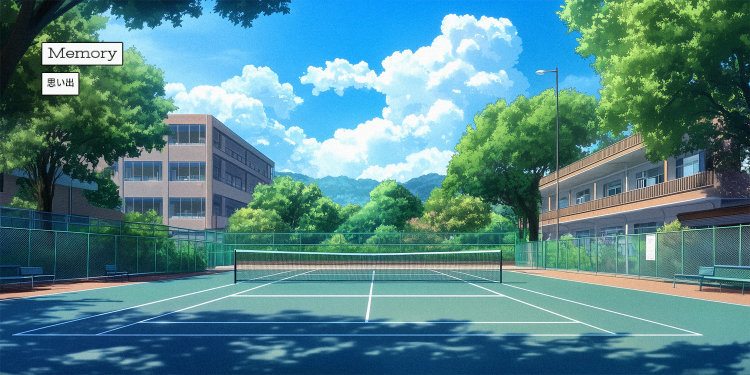 Placeit - Desk Mat Design Creator Featuring an Anime Tennis Court Scene ...
