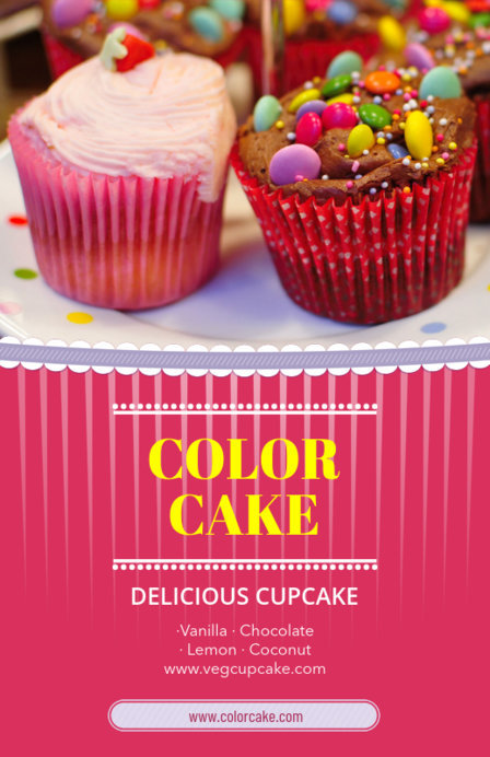 Placeit - Flyer Template with Pink Theme for Cupcake Shops